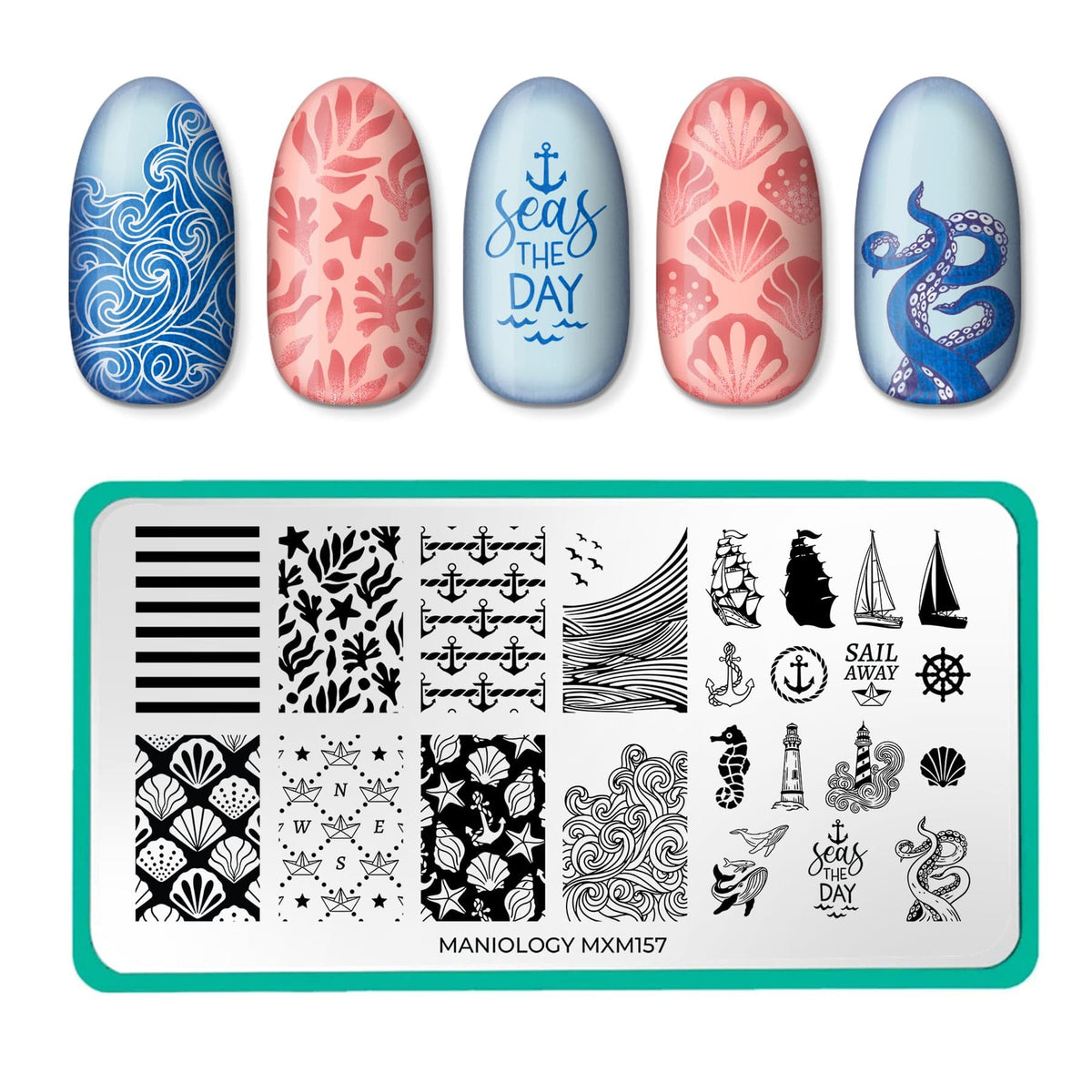 Sail Away: High Tide (MXM157) - Nail Stamping Plate – Maniology