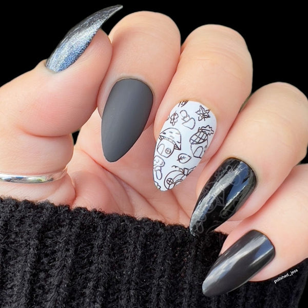 Acorn (B498) - Cream Dark Brown Stamping Polish – Maniology