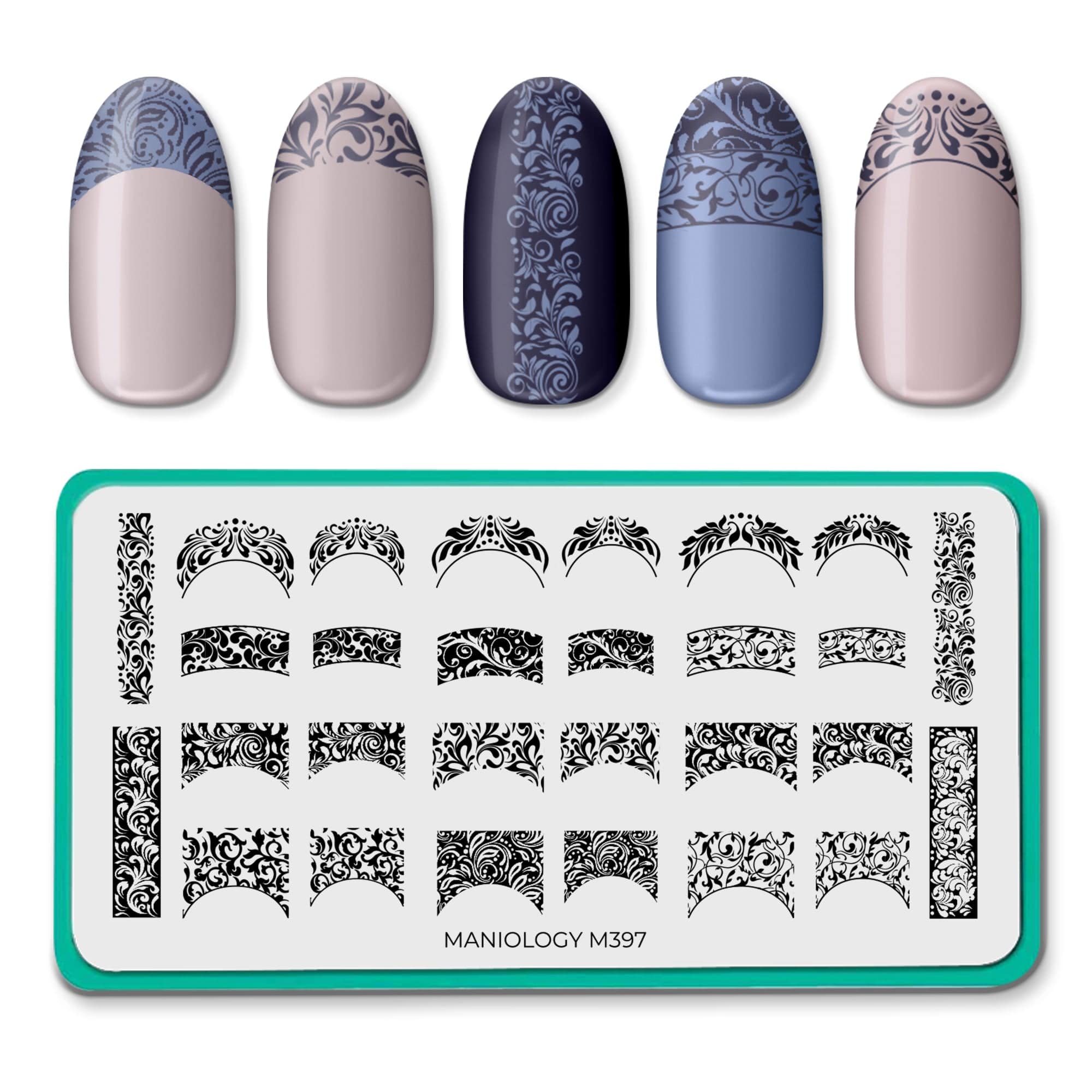 Antique Swirl French (M397) - Nail Stamping Plate – Maniology