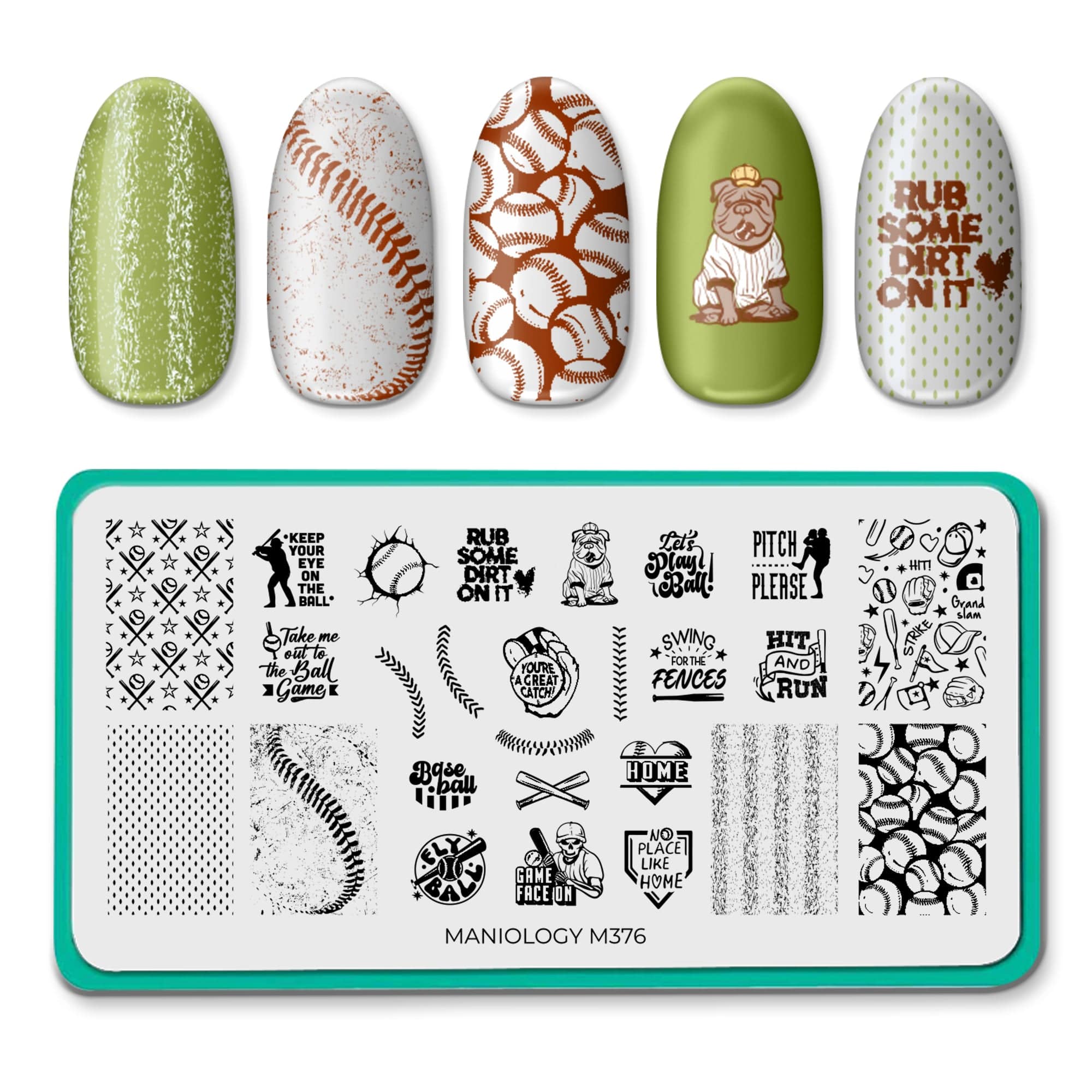 Game On: Batter Up (M376) - Nail Stamping Plate – Maniology