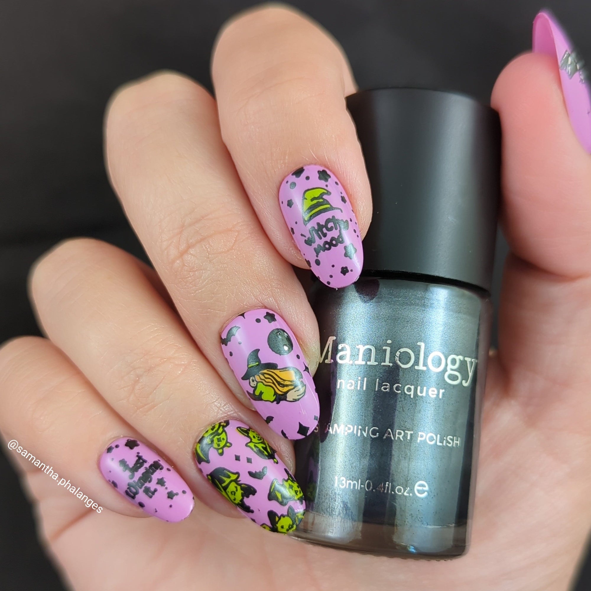 Batty (B489) - Gunmetal Silver Shell Stamping Polish – Maniology