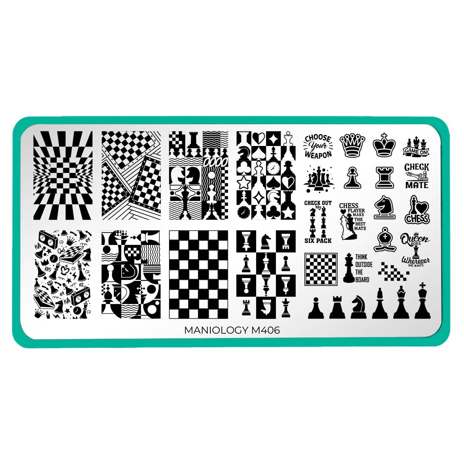 Chess Master (M406) - Nail Stamping Plate – Maniology