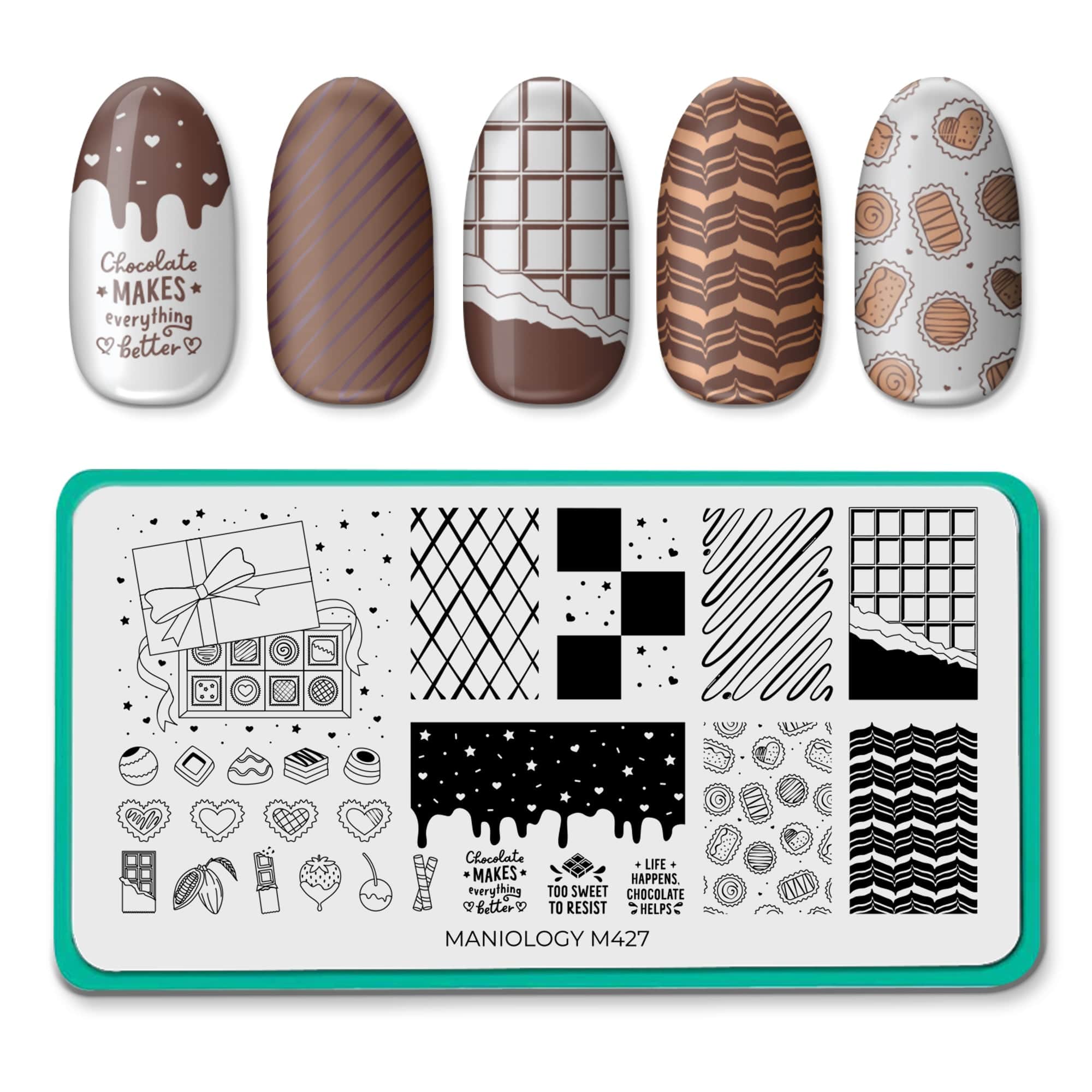 Chocolatier (M427) - Nail Stamping Plate – Maniology