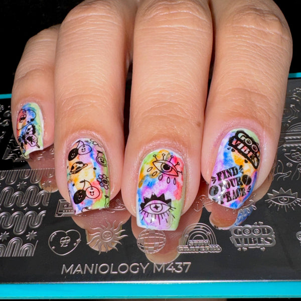 Feelin Groovy (M437) - Nail Stamping Plate – Maniology
