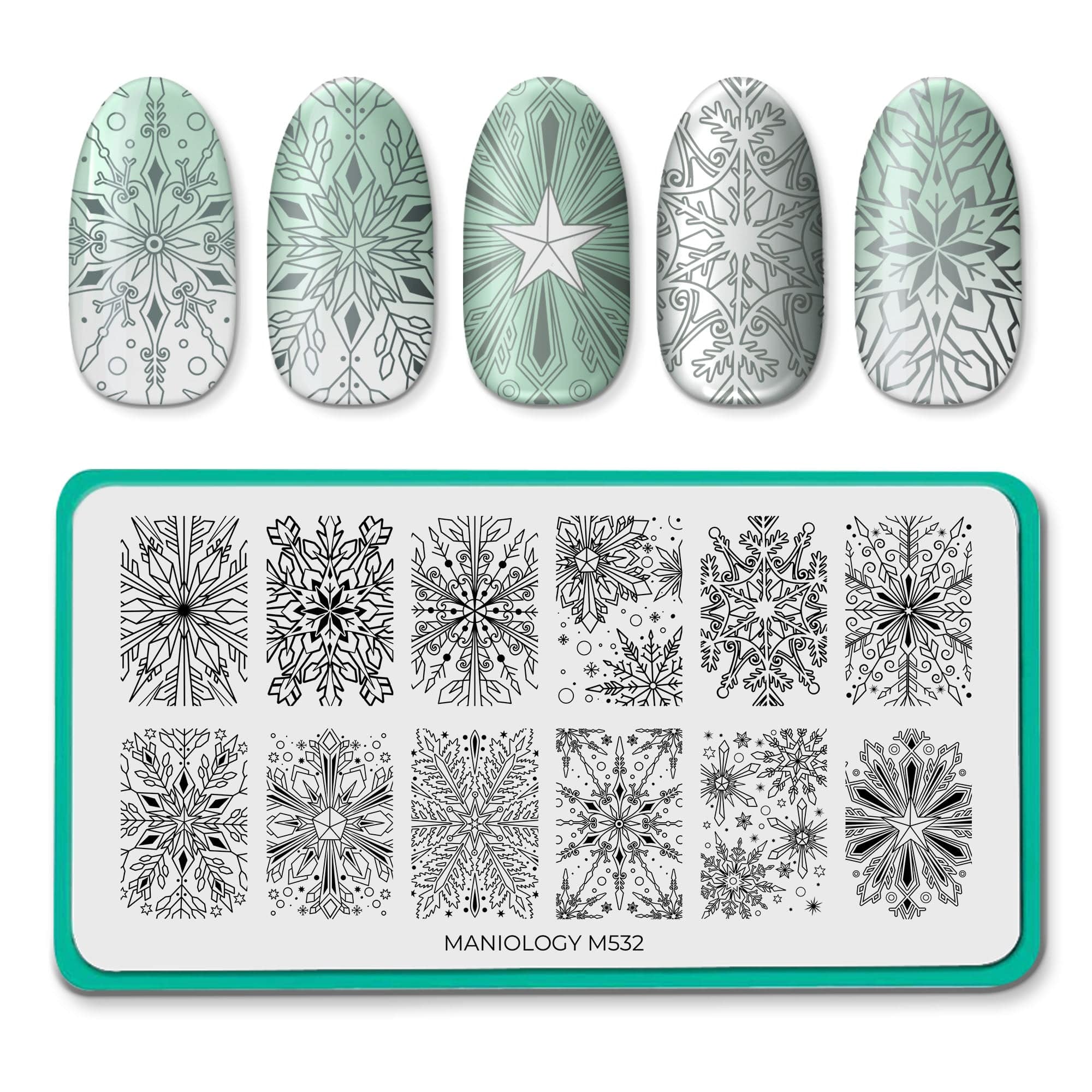 Frosty Snowflakes (M532) - Nail Stamping Plate – Maniology
