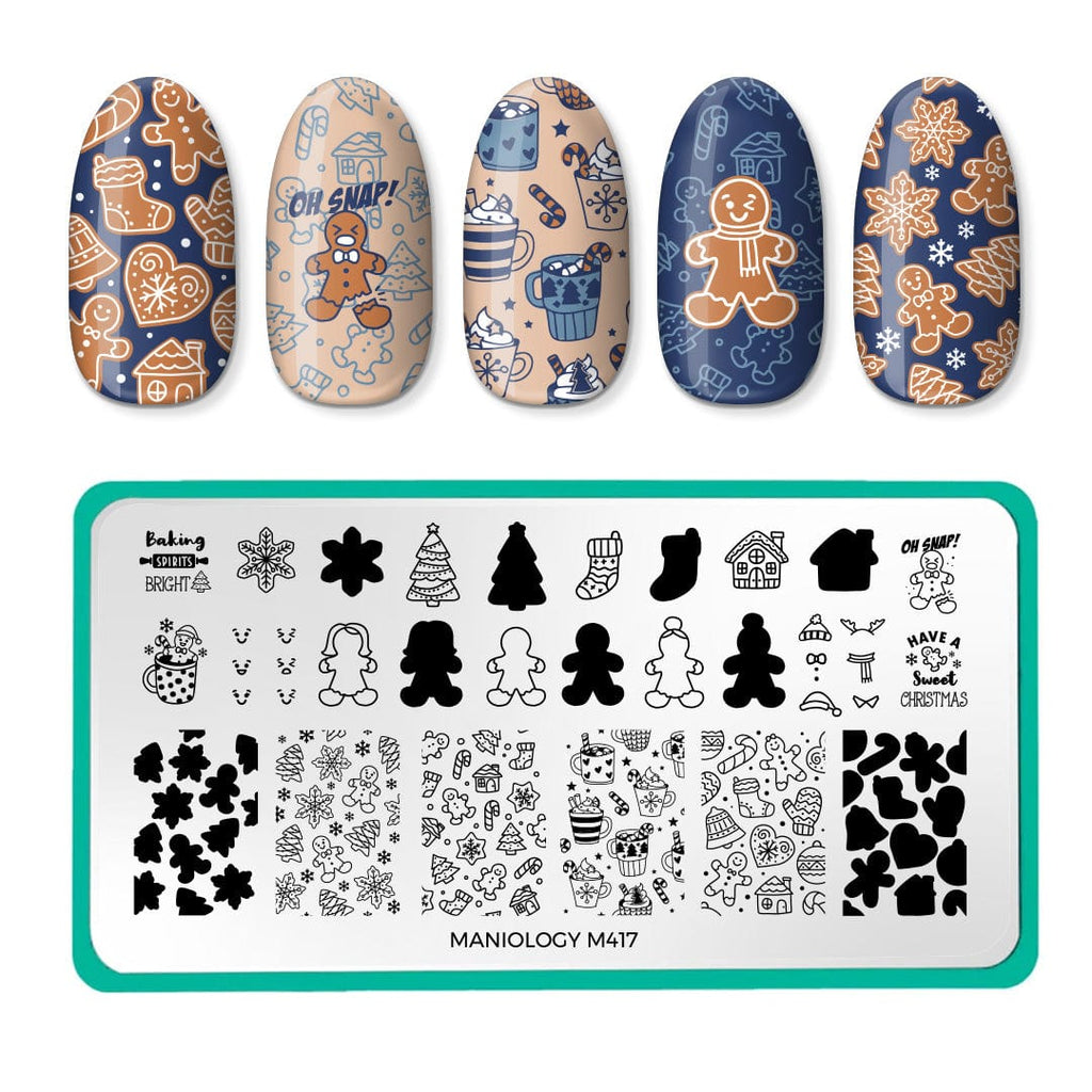 Gingerbread Workshop (M417) - Nail Stamping Plate – Maniology