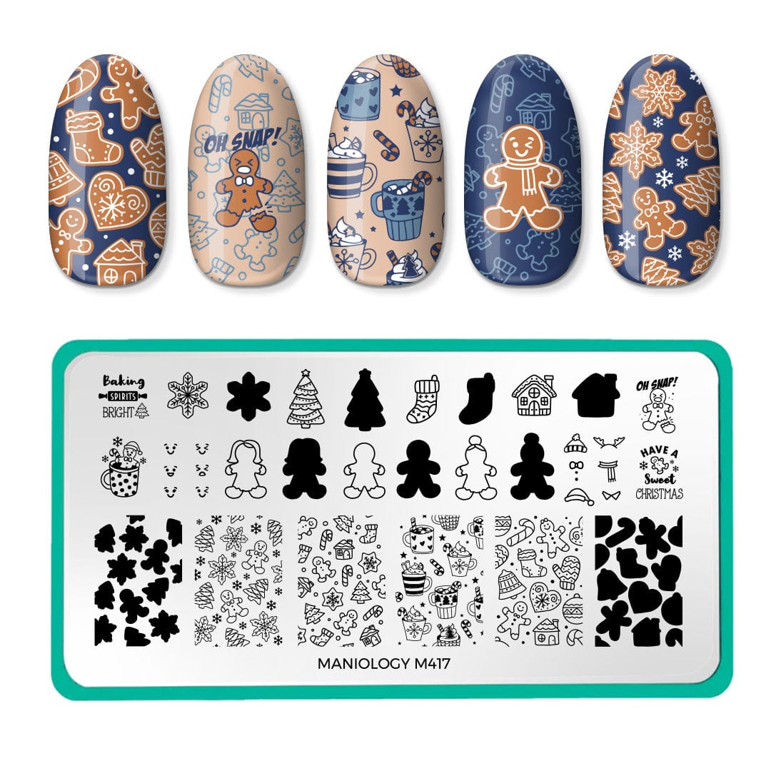 Gingerbread Workshop (M417) - Nail Stamping Plate – Maniology