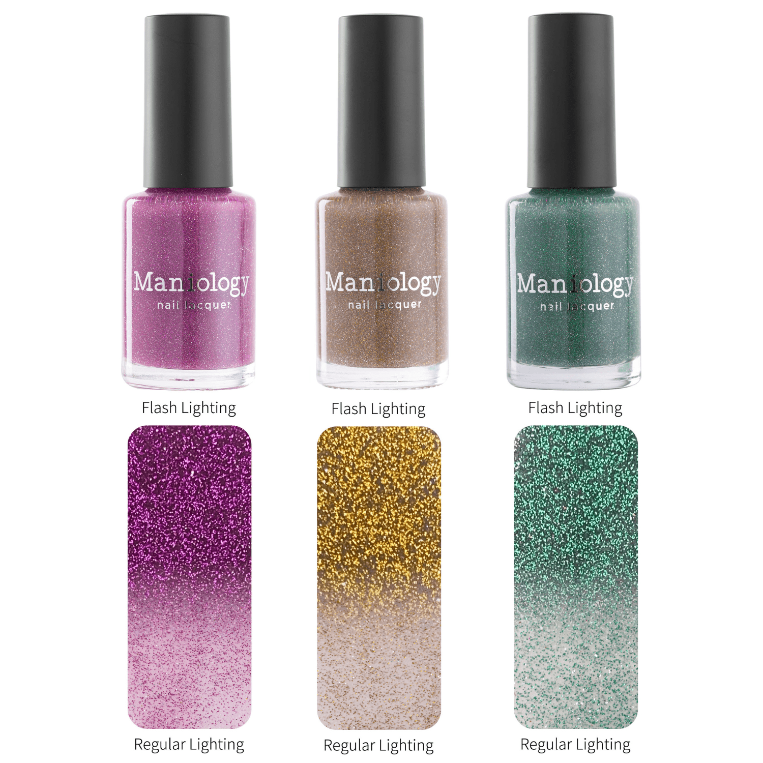 Glitter Bomb: 3-Piece Reflective Glitter Nail Polish Set – Maniology
