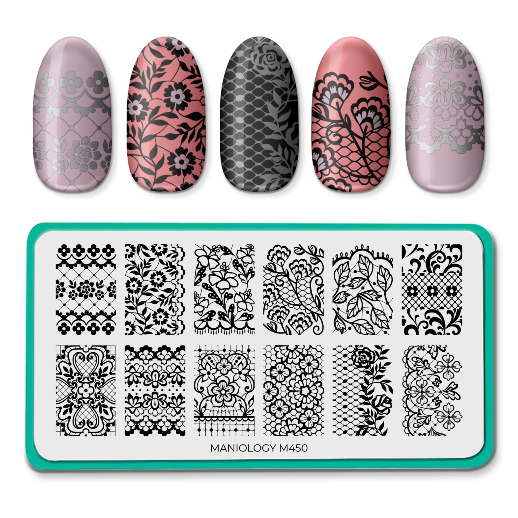 Lacey Lovers (M450) - Nail Stamping Plate – Maniology
