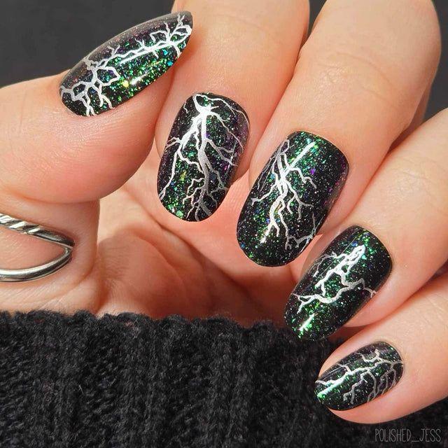 Lightning Strikes (M572) - Nail Stamping Plate – Maniology