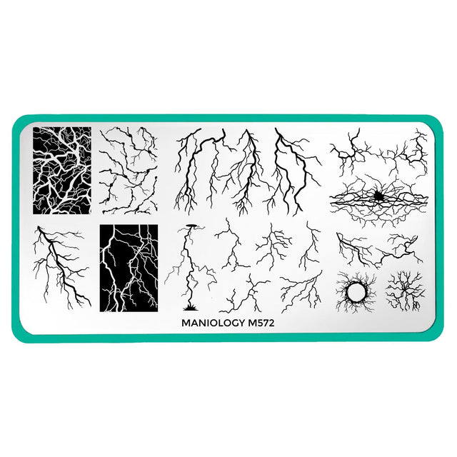 Lightning Strikes (M572) - Nail Stamping Plate – Maniology