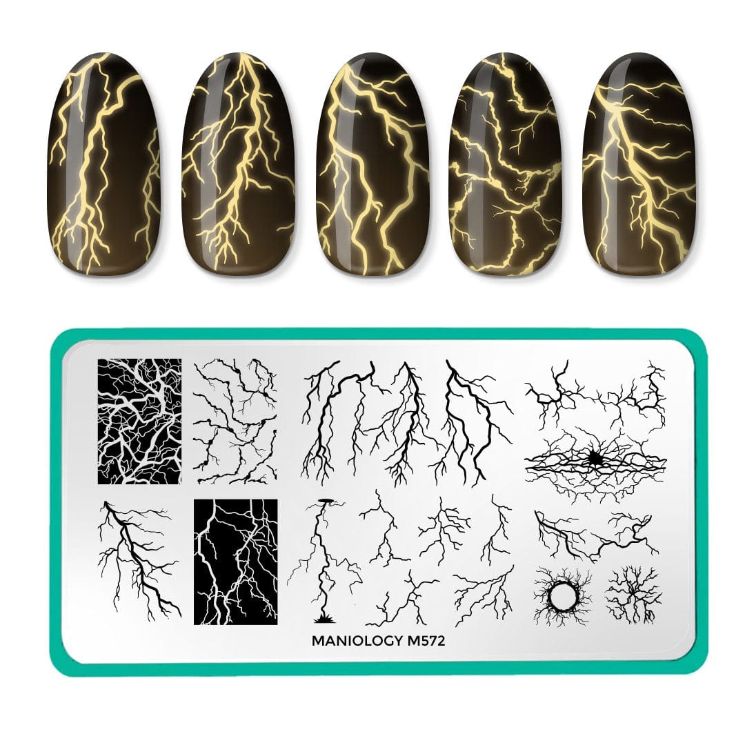 Lightning Strikes (M572) - Nail Stamping Plate – Maniology