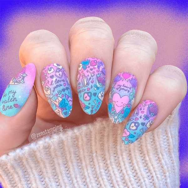 Love Letters (M451) - Nail Stamping Plate – Maniology