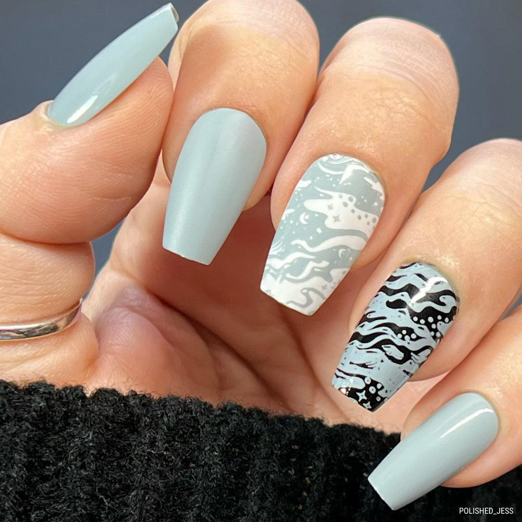 Asteroid (B504) - Cream Gray Stamping Polish – Maniology