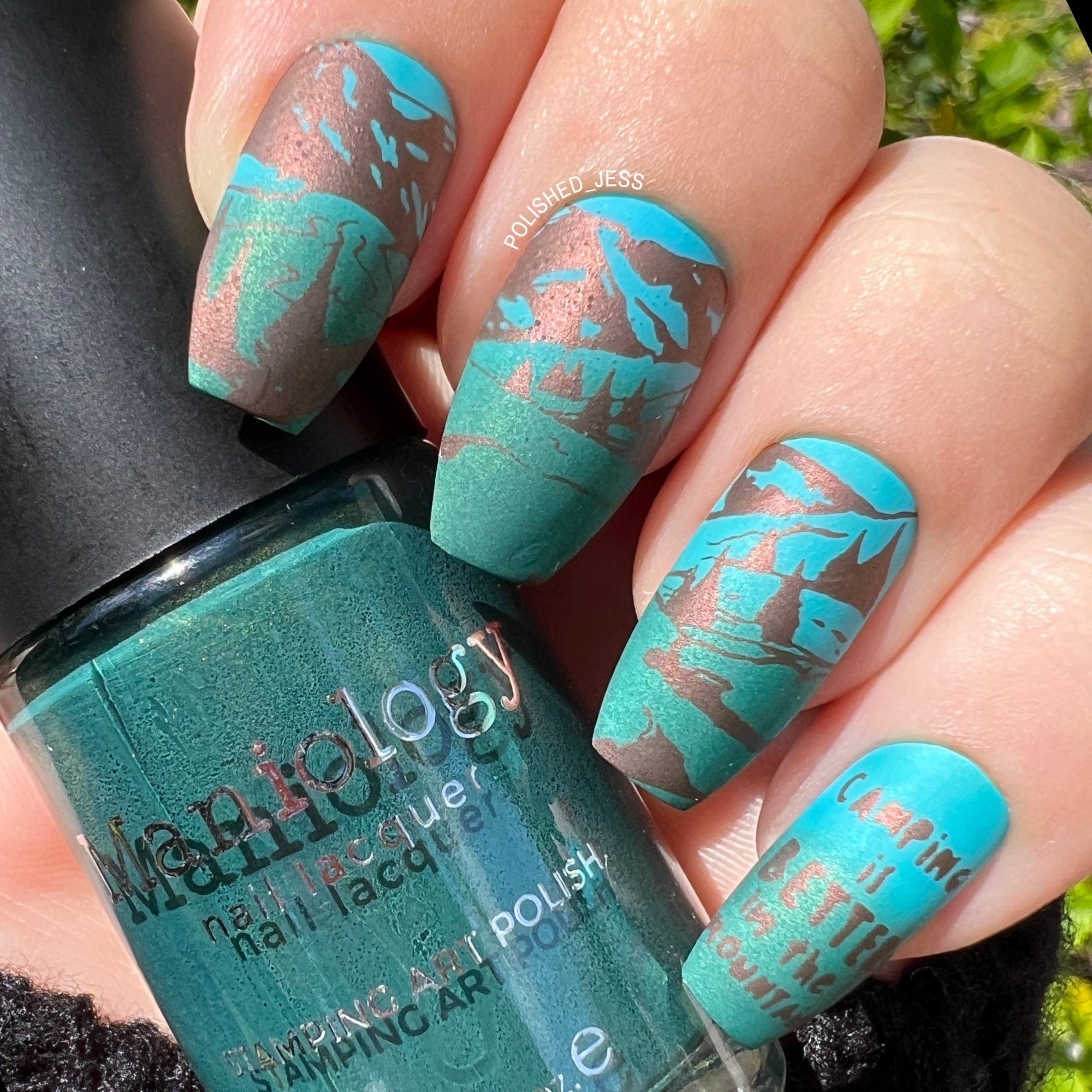 Canteen (B478) - Pearl Dark Green with Gold Shimmer Stamping Polish ...