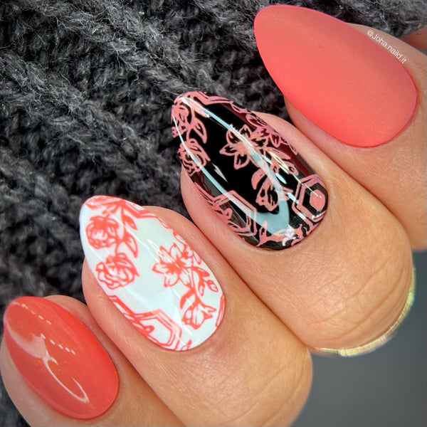 Sunblaze (B472) - Duochrome Salmon Stamping Polish – Maniology