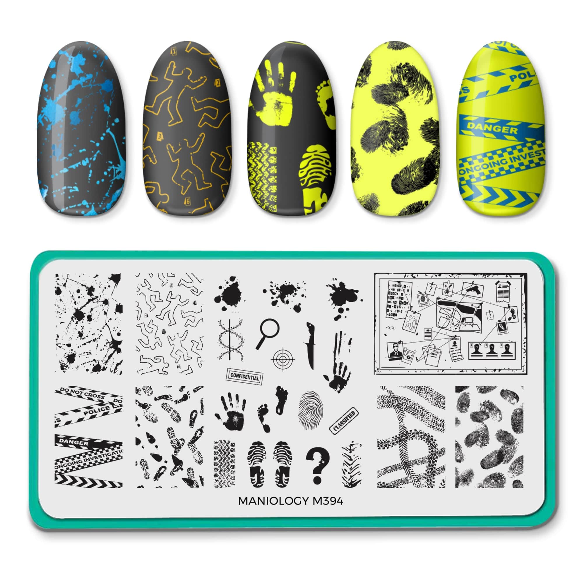 Crime Scene (M394) - Nail Stamping Plate – Maniology