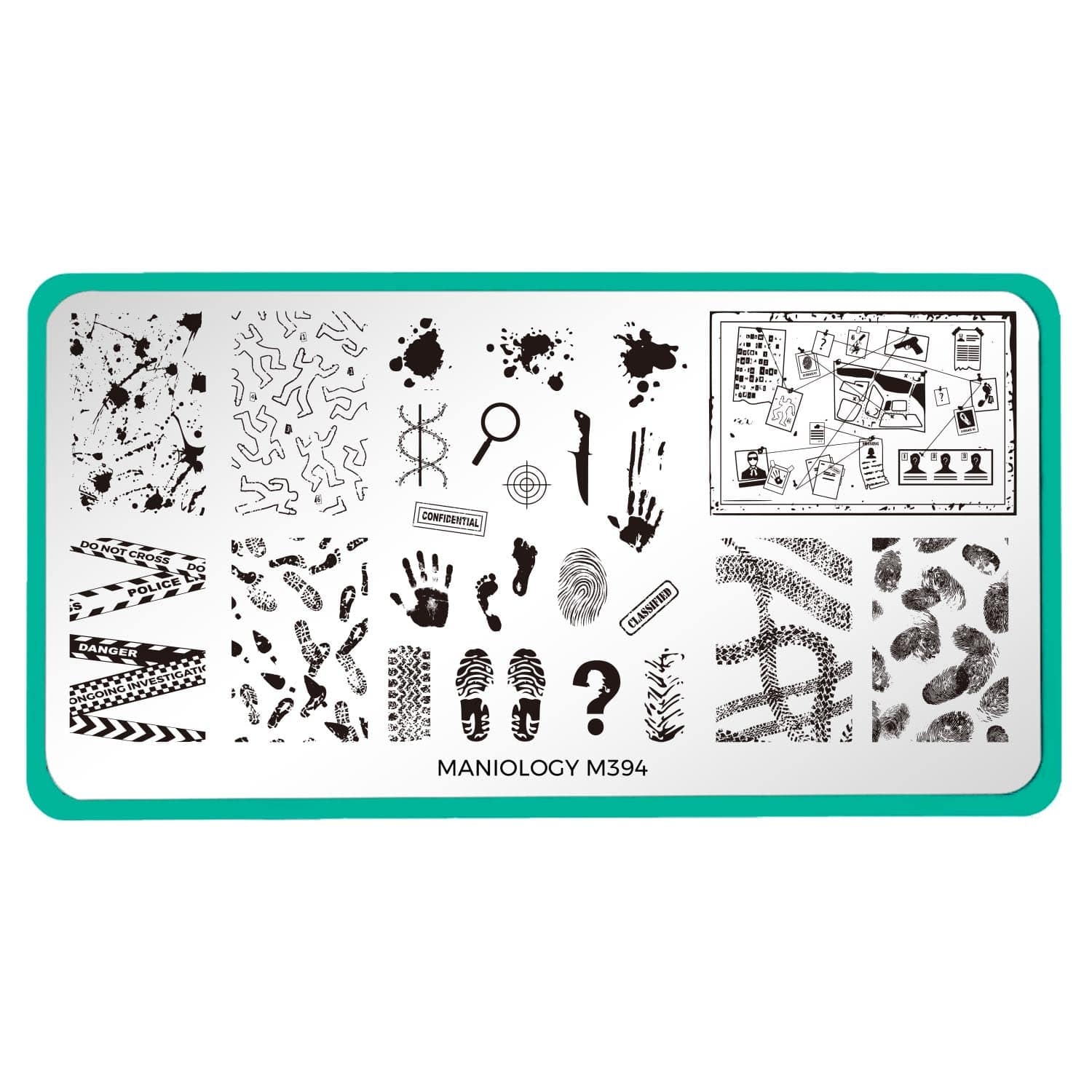Crime Scene (M394) - Nail Stamping Plate – Maniology