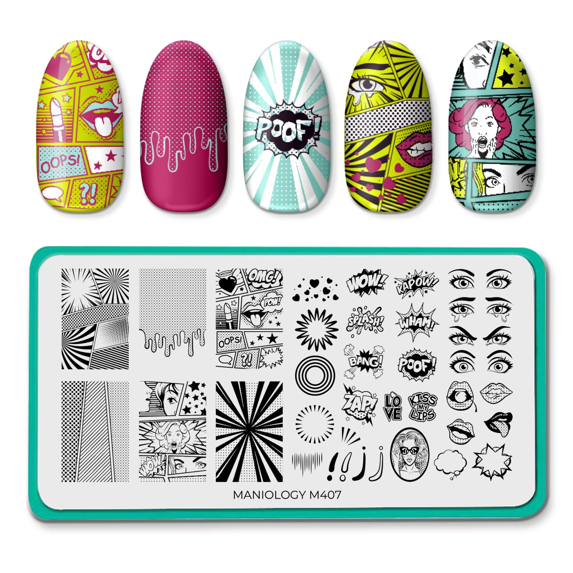 Comic Strip (M407) - Nail Stamping Plate – Maniology