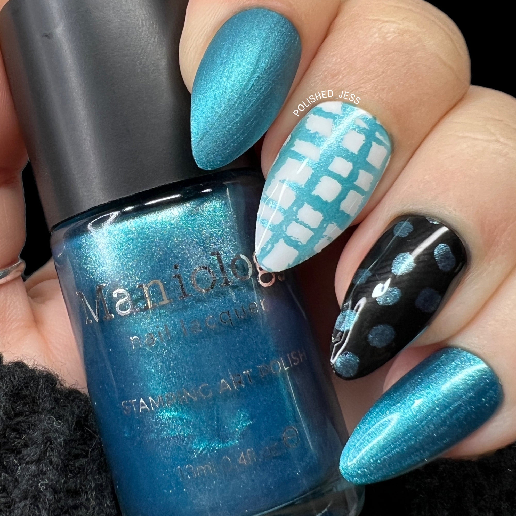 North Pole Blue Metallic Stamping Polish | Maniology