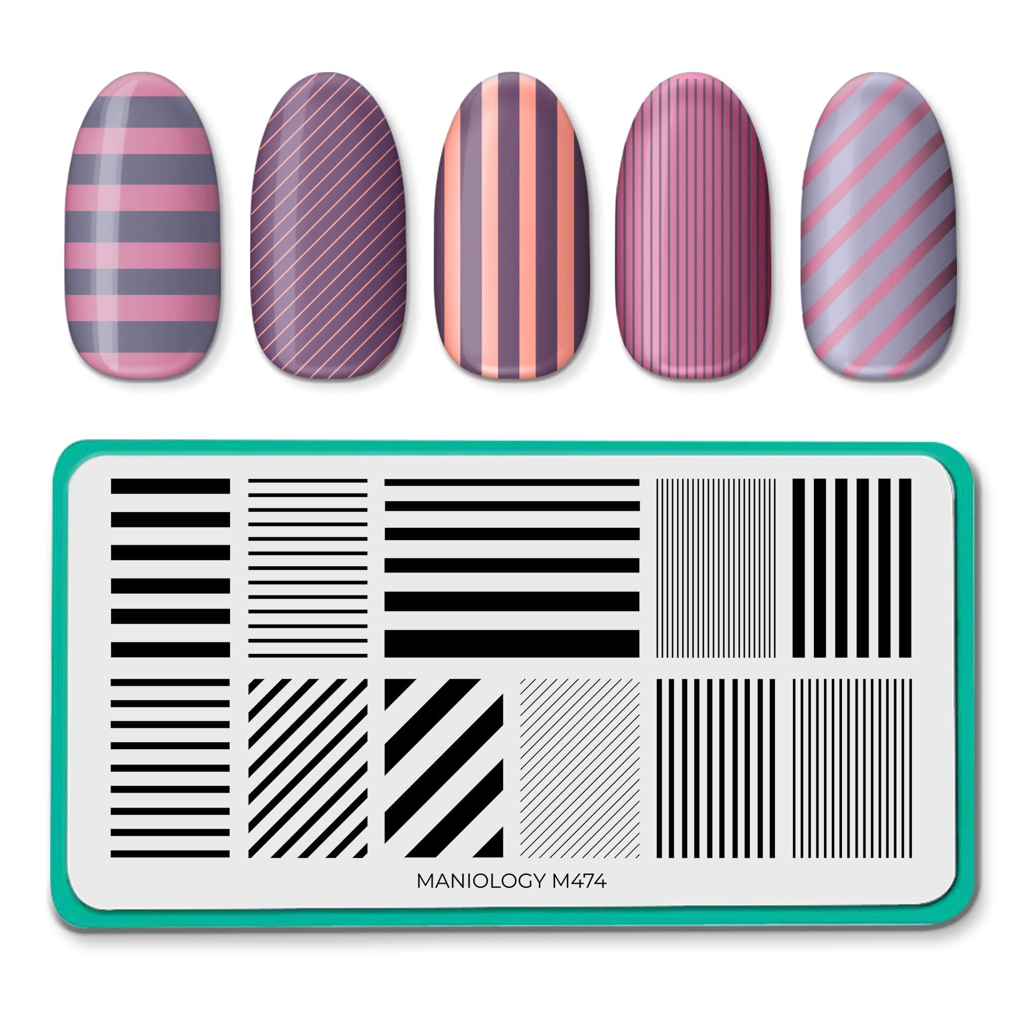 Shape Nouveau: Walk the Line (M474) - Nail Stamping Plate – Maniology