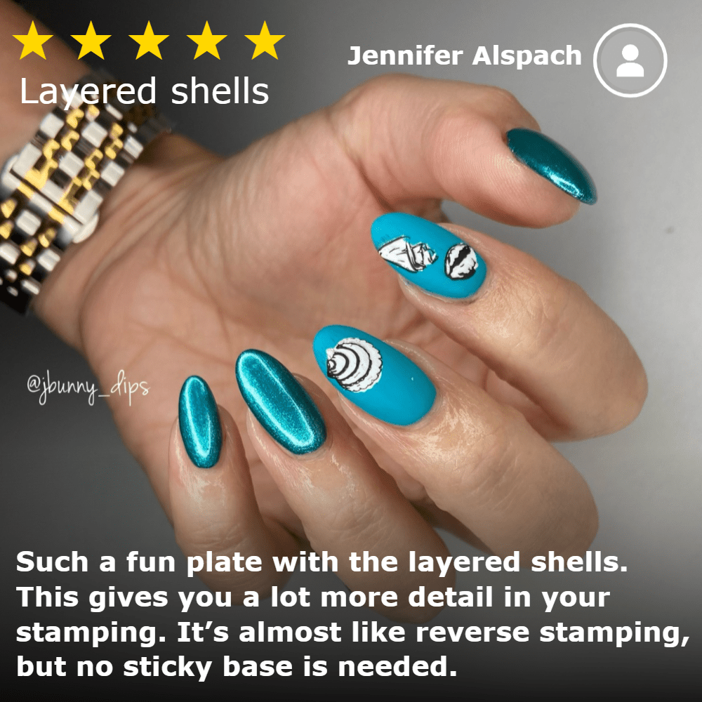 Shell Yeah! (M388) - Nail Stamping Plate – Maniology