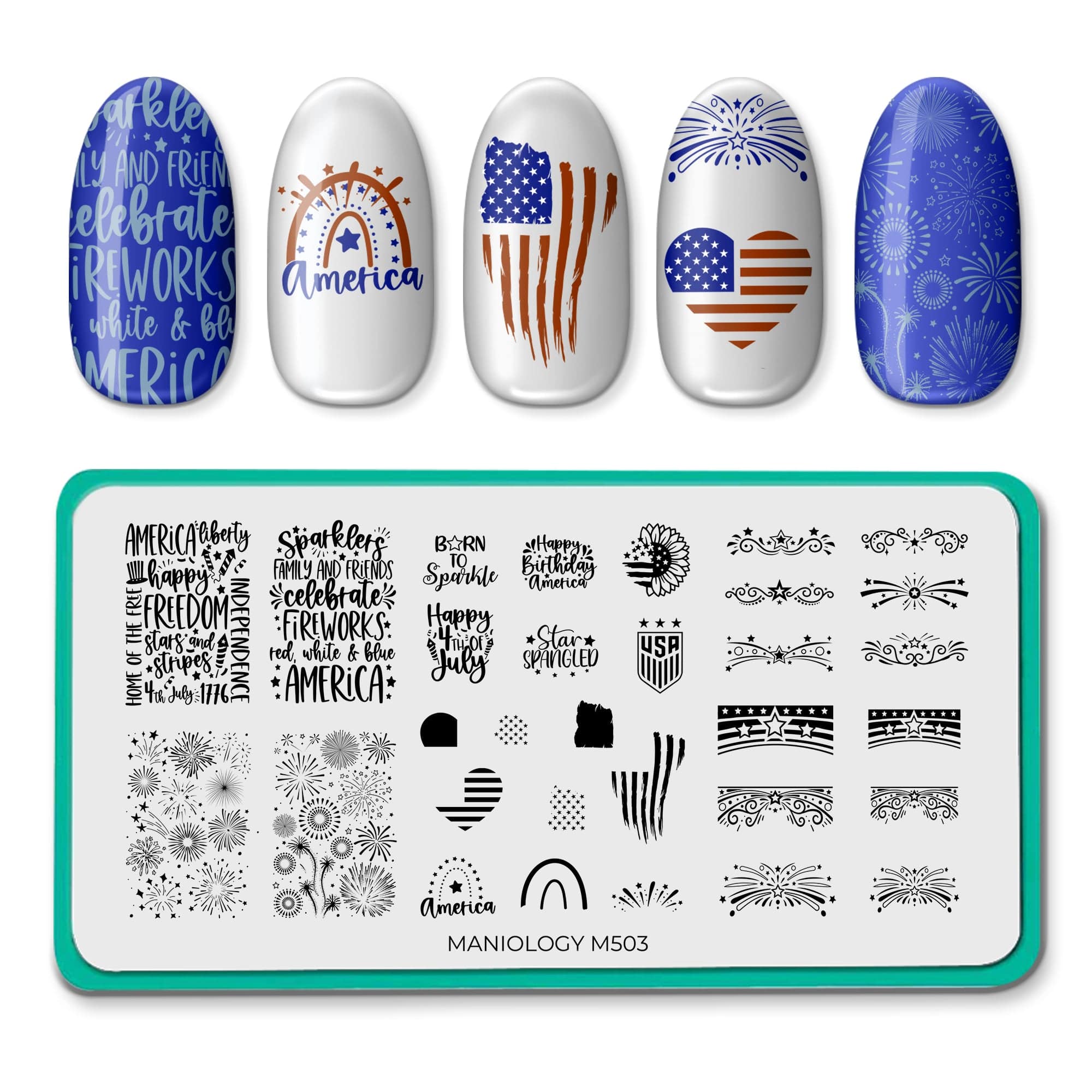 Star Spangled (M503) - Nail Stamping Plate – Maniology