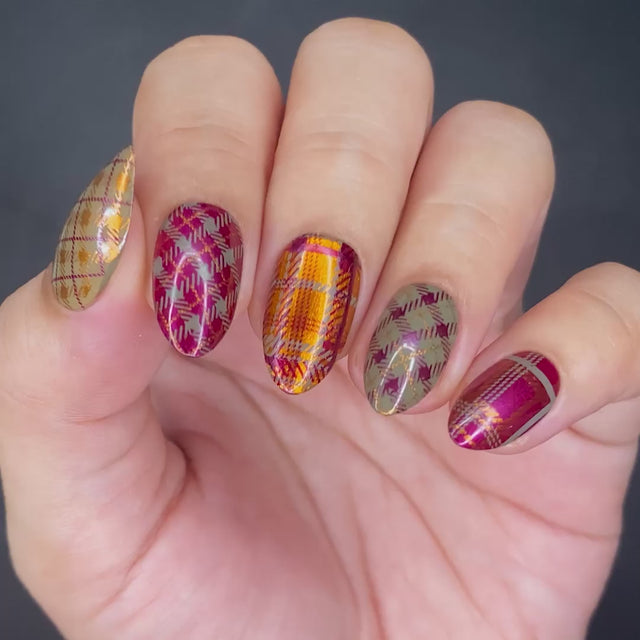 Plaid Perfection Nail Stamping Plate | Maniology