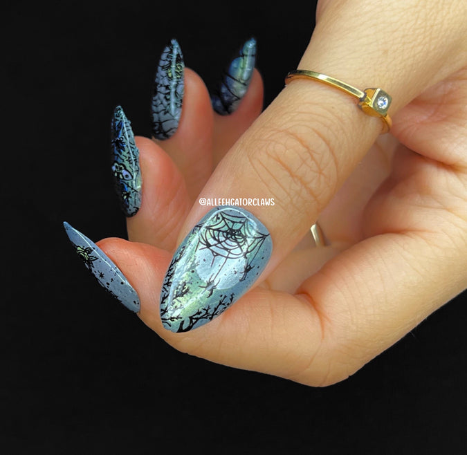 Black Widow Nail Stamping Plate | Maniology