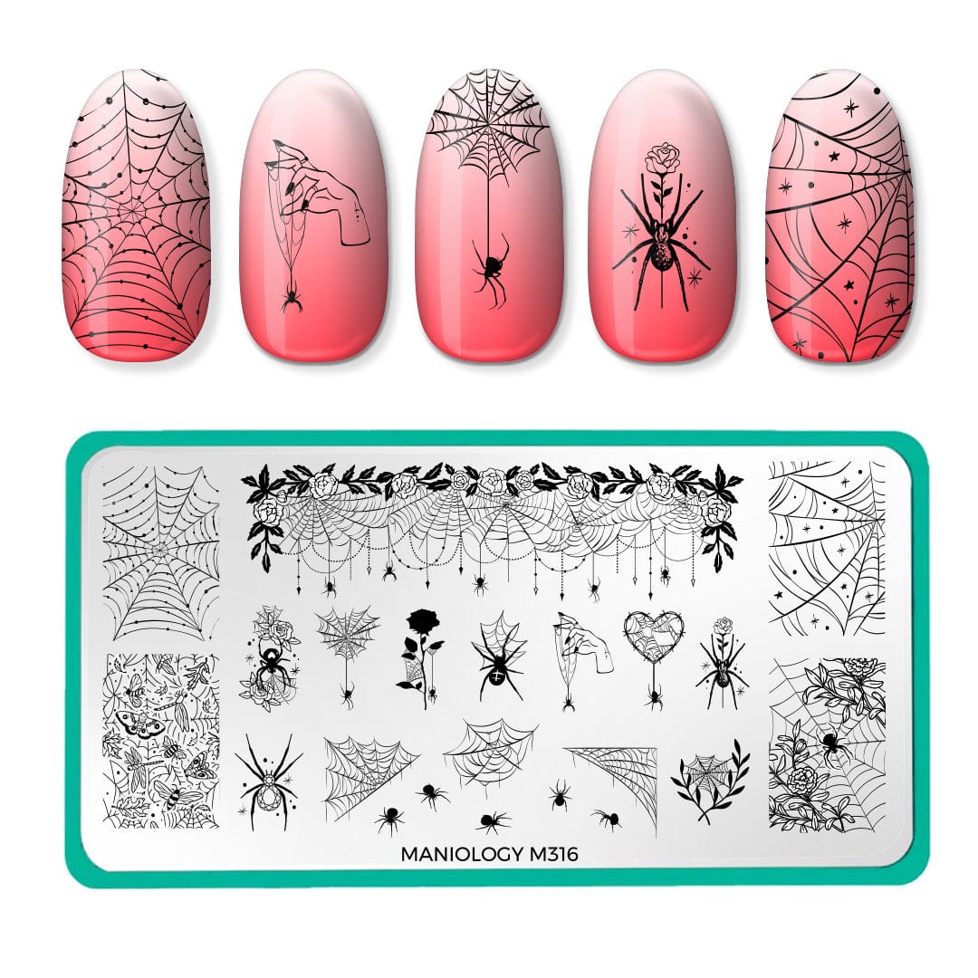 Black Widow Nail Stamping Plate | Maniology