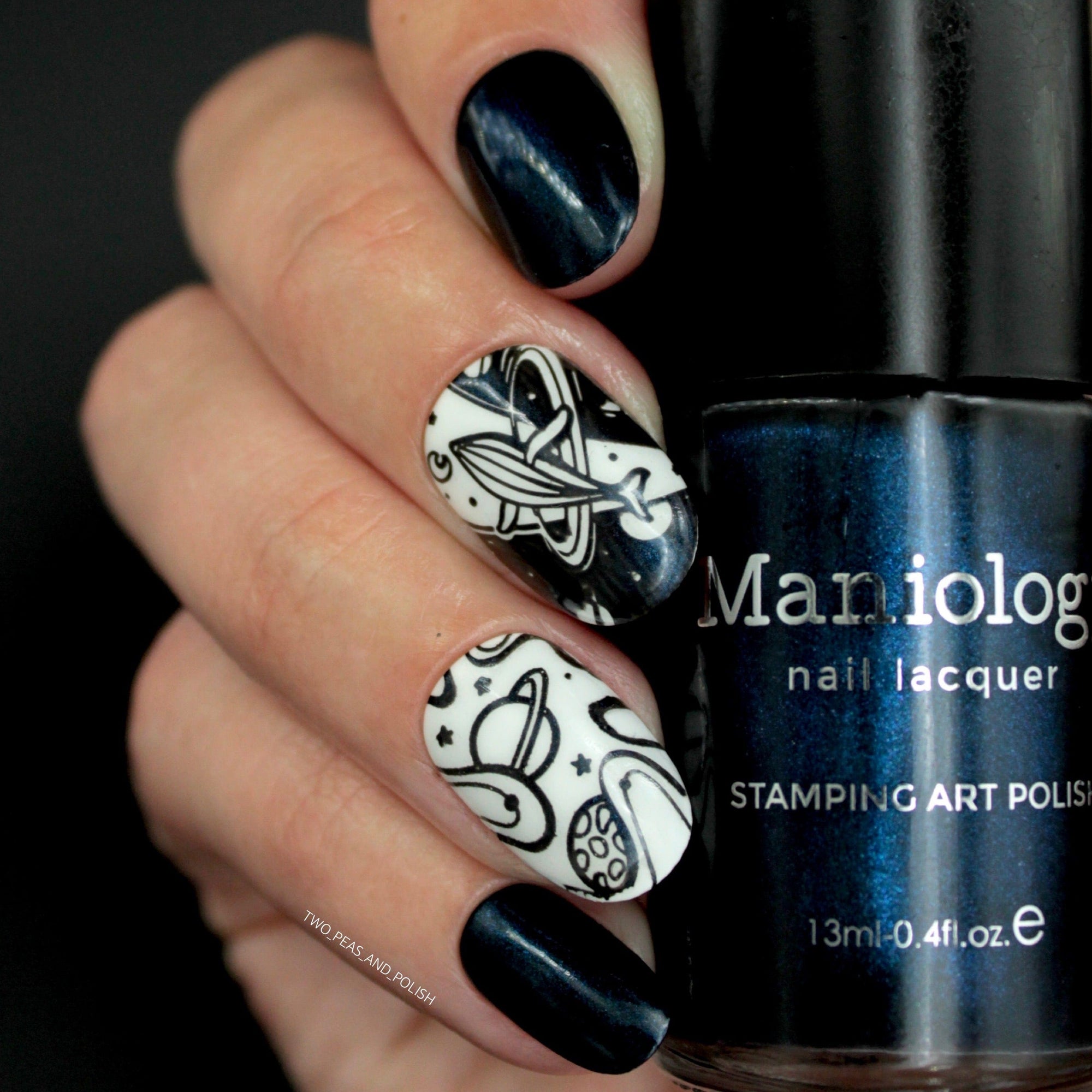 Cosmos (B433) - Pearl Navy Blue Stamping Polish – Maniology