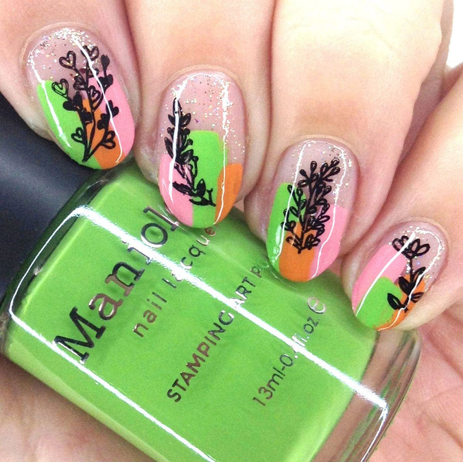 New Growth Nail Stamping Plate | Maniology