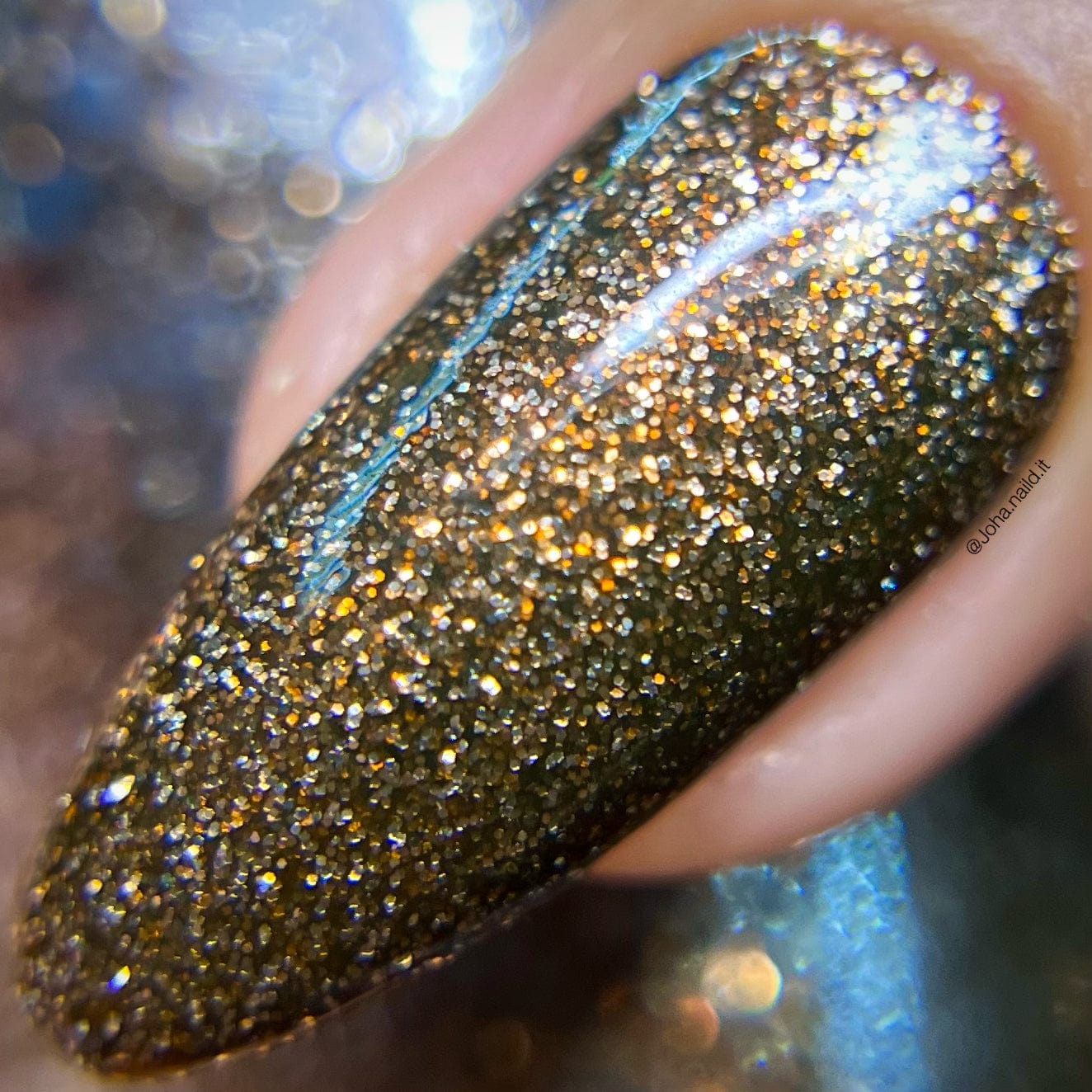 Muse Semi Sheer Dark Brown Glitter Nail Polish | Maniology